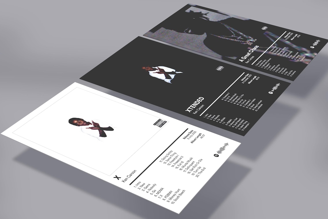 Ken Carson 3 Pack of Album Cover Posters: Showcase Your Favorite Albums ...