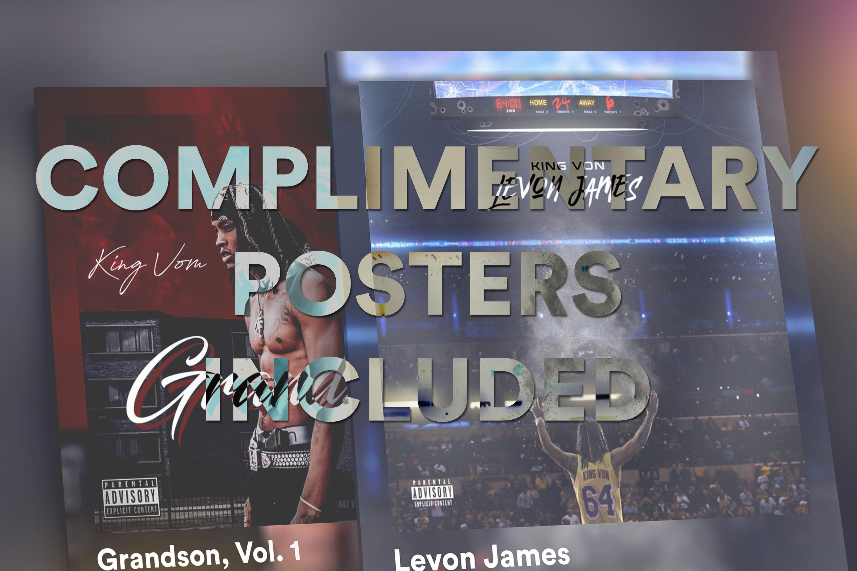King Von 3 Pack of Album Cover Posters: Showcase Your Favorite Albums ...