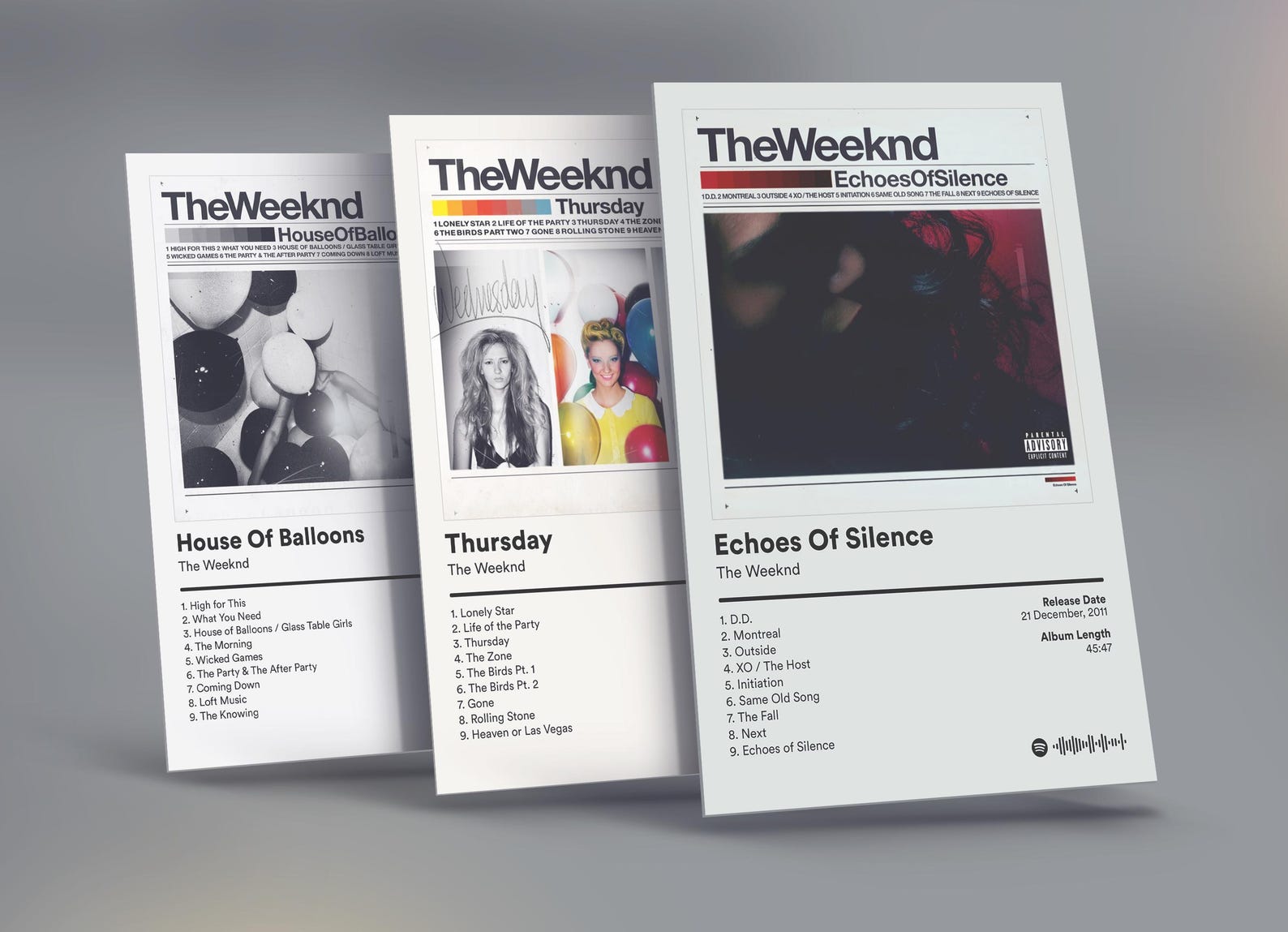 The Weeknd 3 Pack of Album Cover Posters: Showcase Your Favorite Albums ...