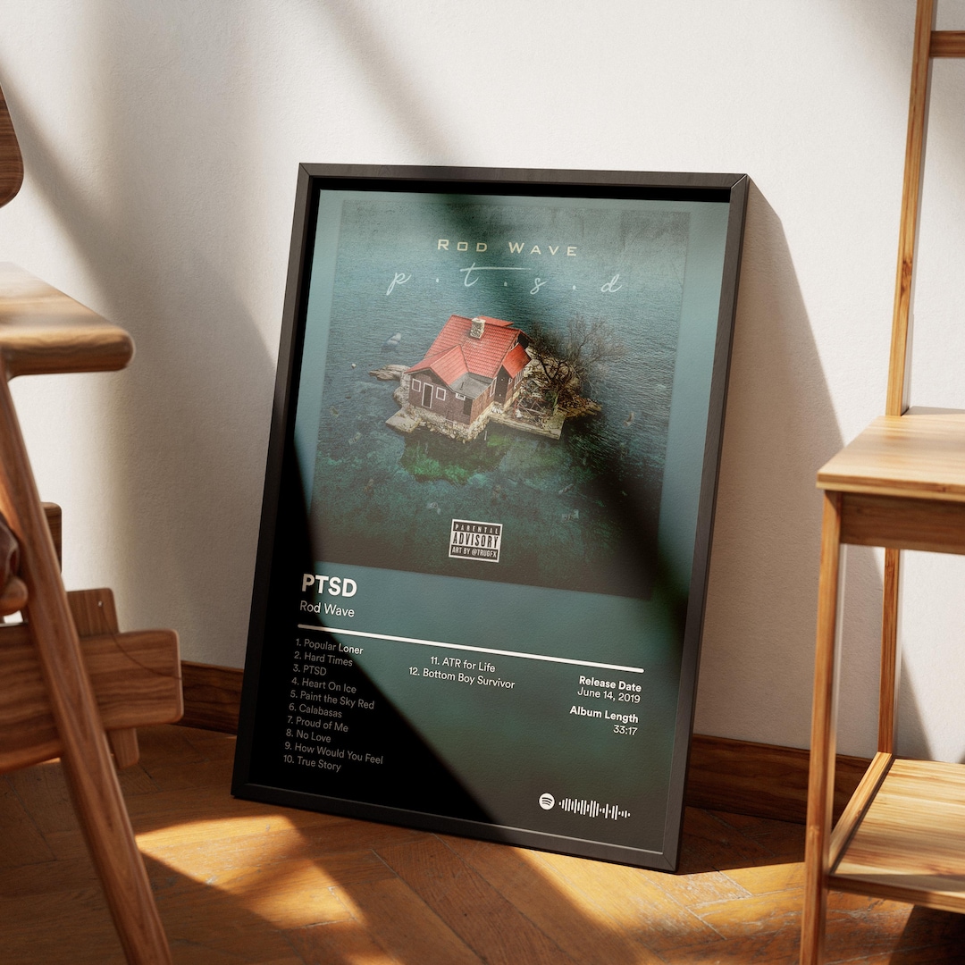 Rod Wave: PTSD Album Poster Hip Hop Wall Art Rod Wave Poster Music ...