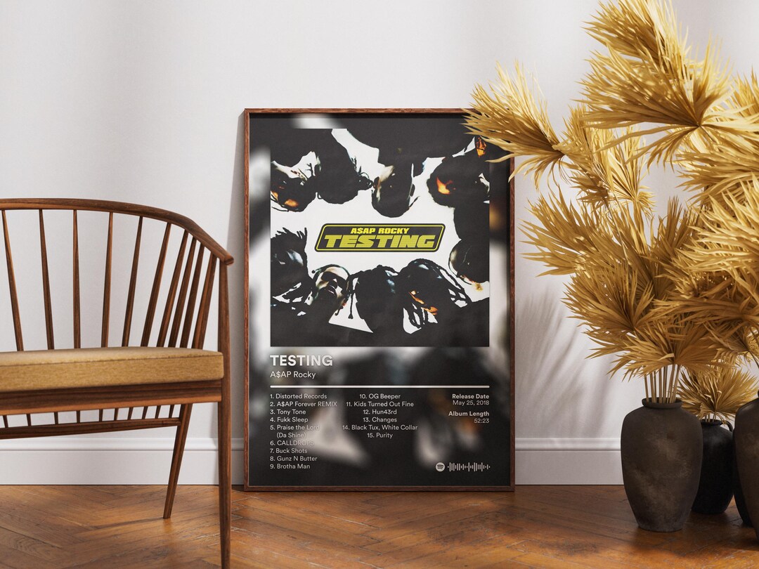 ASAP Rocky TESTING Album Poster Hip Hop Wall Art ASAP Rocky Poster ...