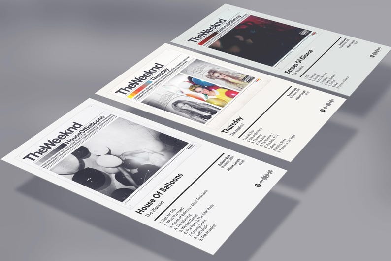 The Weeknd 3 Pack of Album Cover Posters: Showcase Your Favorite Albums ...