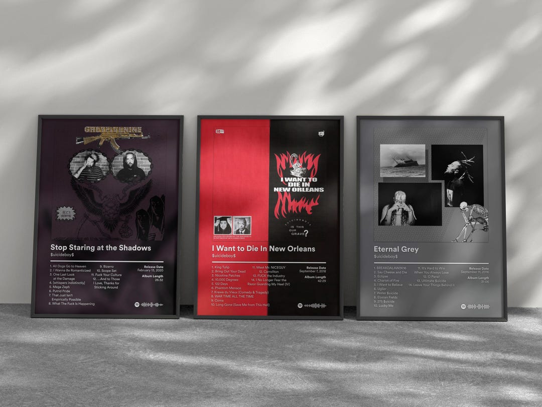 Suicideboys Album Cover Posters 3 Rap Posters Hip Hop Art Prints Music ...