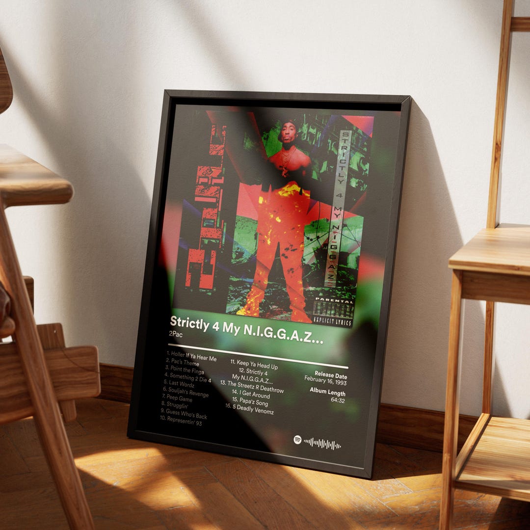 2pac: Strictly 4 My N.I.G.G.A.Z... Album Poster Hip Hop Wall Art 2pac ...