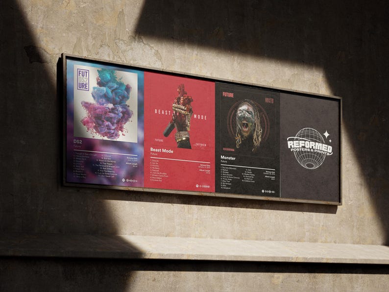 Future Album Cover Posters 3 Rap Posters Hip Hop Art Prints Music Wall ...