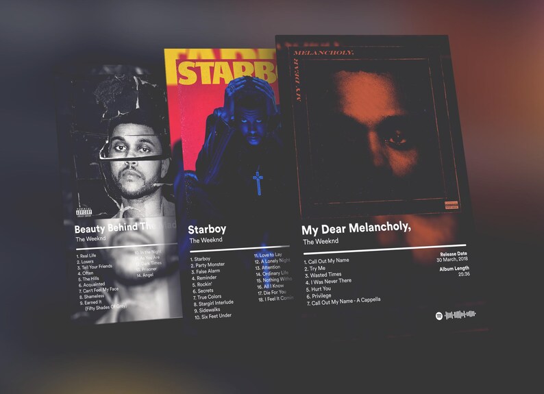 The Weeknd 3 Pack of Album Cover Posters: Showcase Your Favorite Albums ...