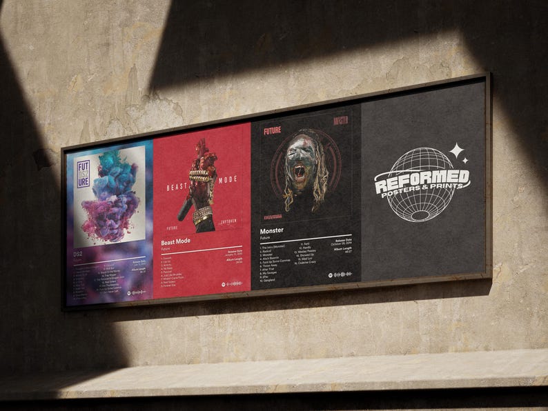 Future Album Cover Posters 3 Rap Posters Hip Hop Art Prints Music Wall ...