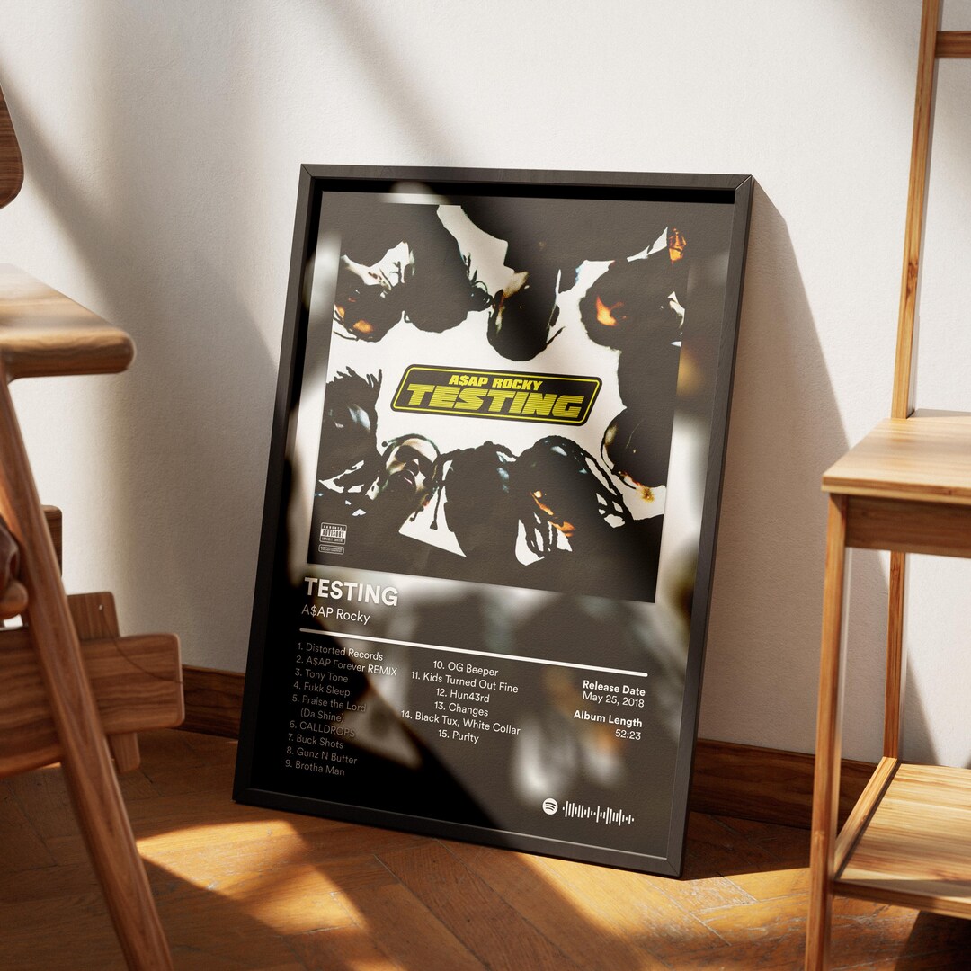 ASAP Rocky: TESTING Album Poster Hip Hop Wall Art ASAP Rocky Poster ...