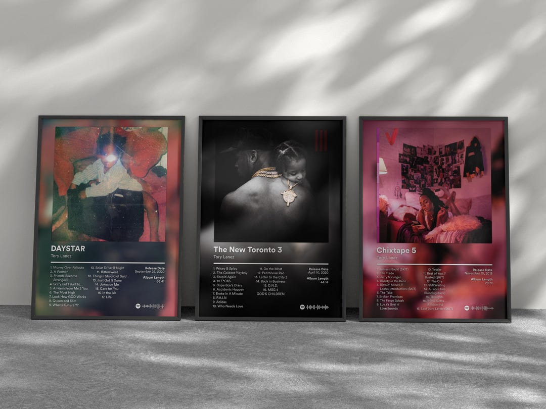Tory Lanez Album Cover Posters 3 Rap Posters Hip Hop Art Prints Music ...