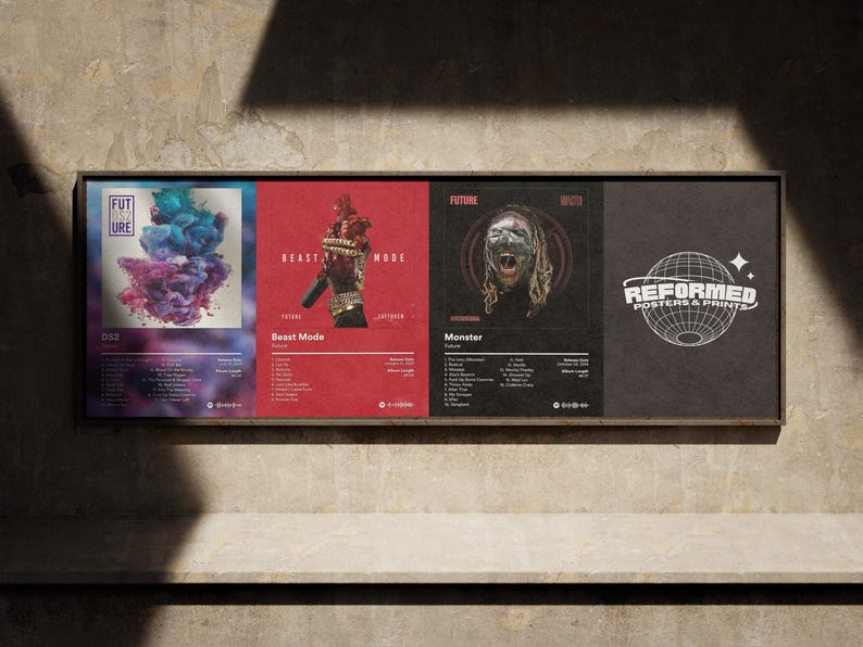 Future Album Cover Posters 3 Rap Posters Hip Hop Art Prints Music Wall ...