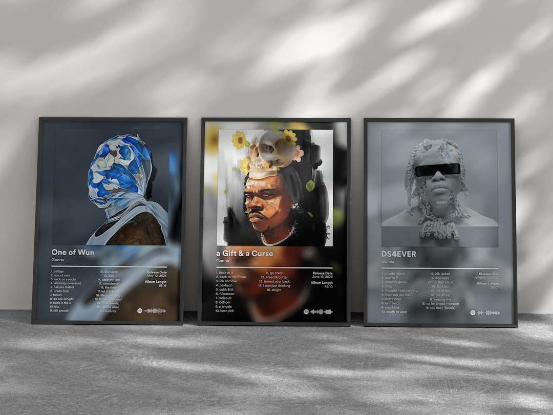 Gunna Album Cover Posters 3 Rap Posters Hip Hop Art Prints Music Wall ...