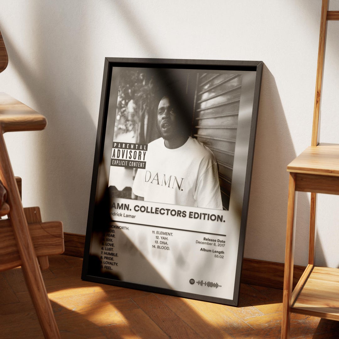 Kendrick Lamar: DAMN. COLLECTORS EDITION. Album Poster Hip Hop Wall Art ...
