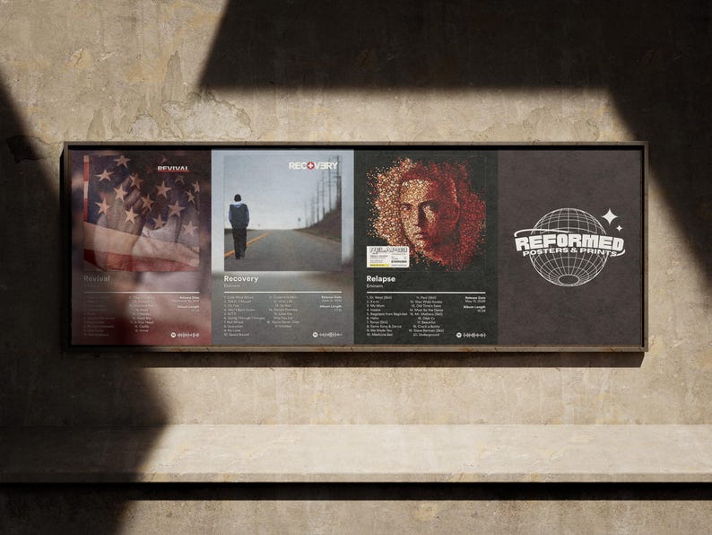 Eminem Album Cover Posters 3 Rap Posters Hip Hop Art Prints Music Wall ...