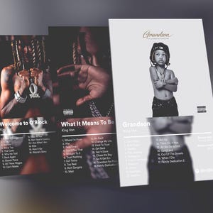 King Von 3 Pack of Album Cover Posters: Showcase Your Favorite Albums ...