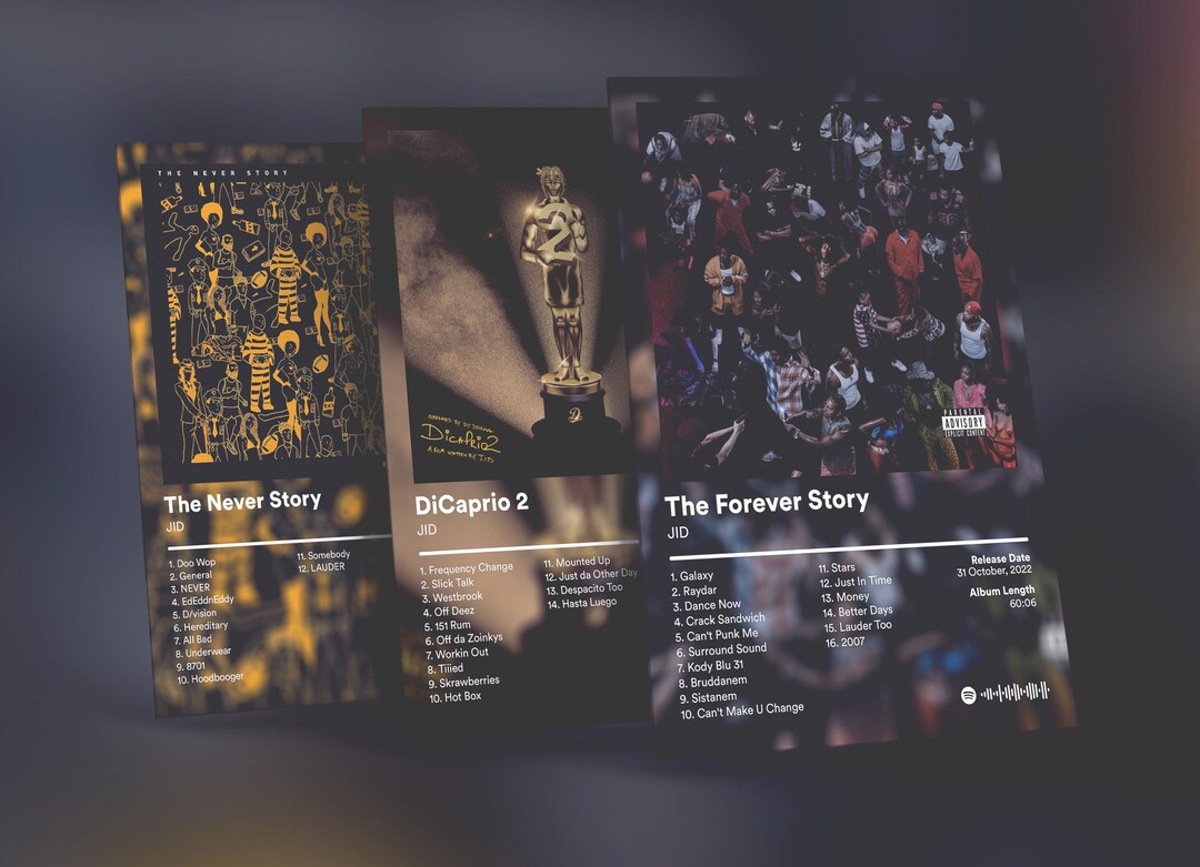 JID 3 Pack of Album Cover Posters: Showcase Your Favorite Albums in ...