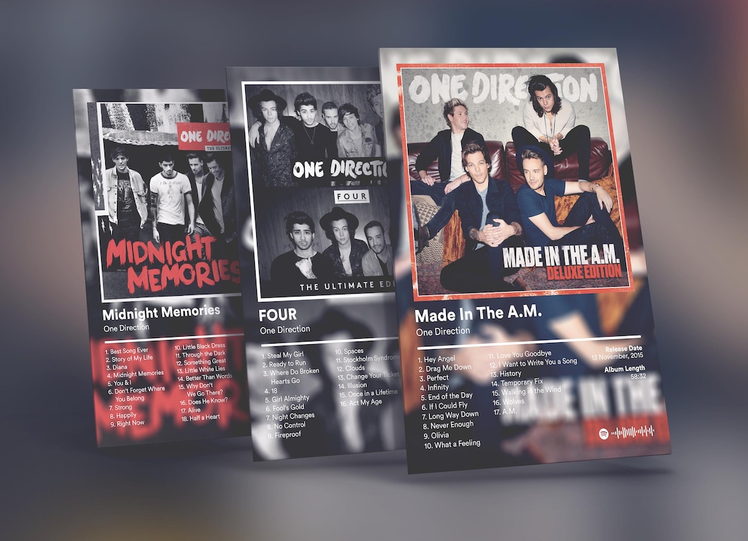 One Direction 3 Pack of Album Cover Posters: Showcase Your Favorite ...