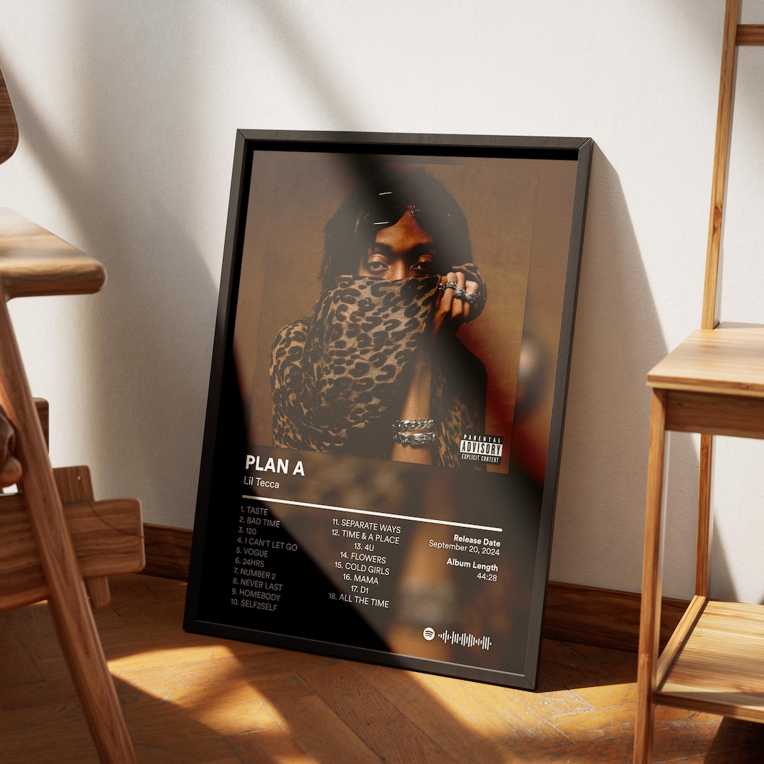 Lil Tecca: PLAN A Album Poster Hip Hop Wall Art Lil Tecca Poster Music ...