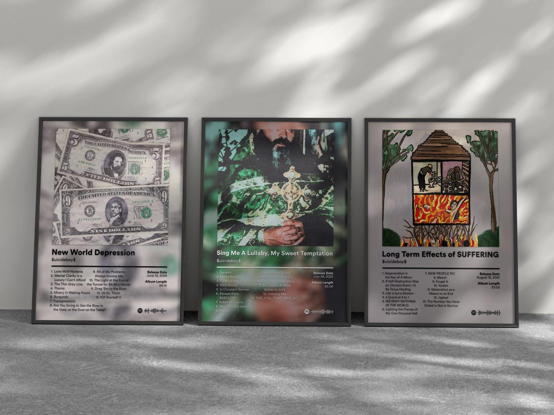 Suicideboys Album Cover Posters 3 Rap Posters Hip Hop Art Prints Music ...