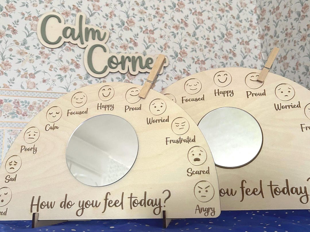 Emotional Check in Board With Mirror - Feelings Board - How Do You Feel ...