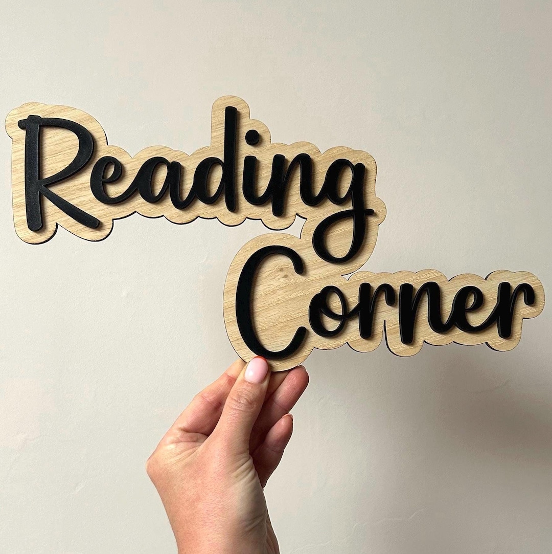 Reading Corner Sign - Wooden Sign for Bedroom or School - Etsy UK