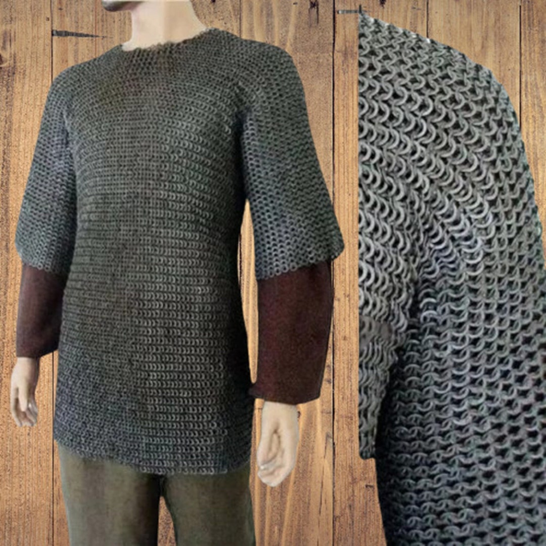 Medieval Chainmail Shirt, 9mm Flat Riveted and Washer - Etsy