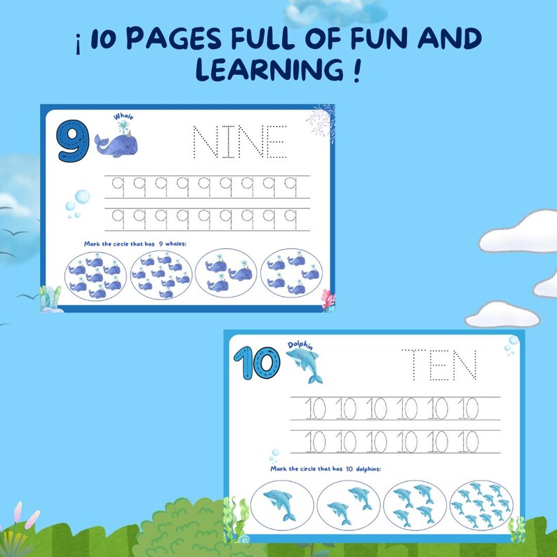 Animal Numbers 1-10 | Fun Counting & Tracing Workbook for Kids ...