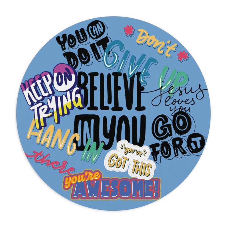 Blue Motivational Mouse Pad | Christian Mouse Pad | Youth Mouse Pad ...