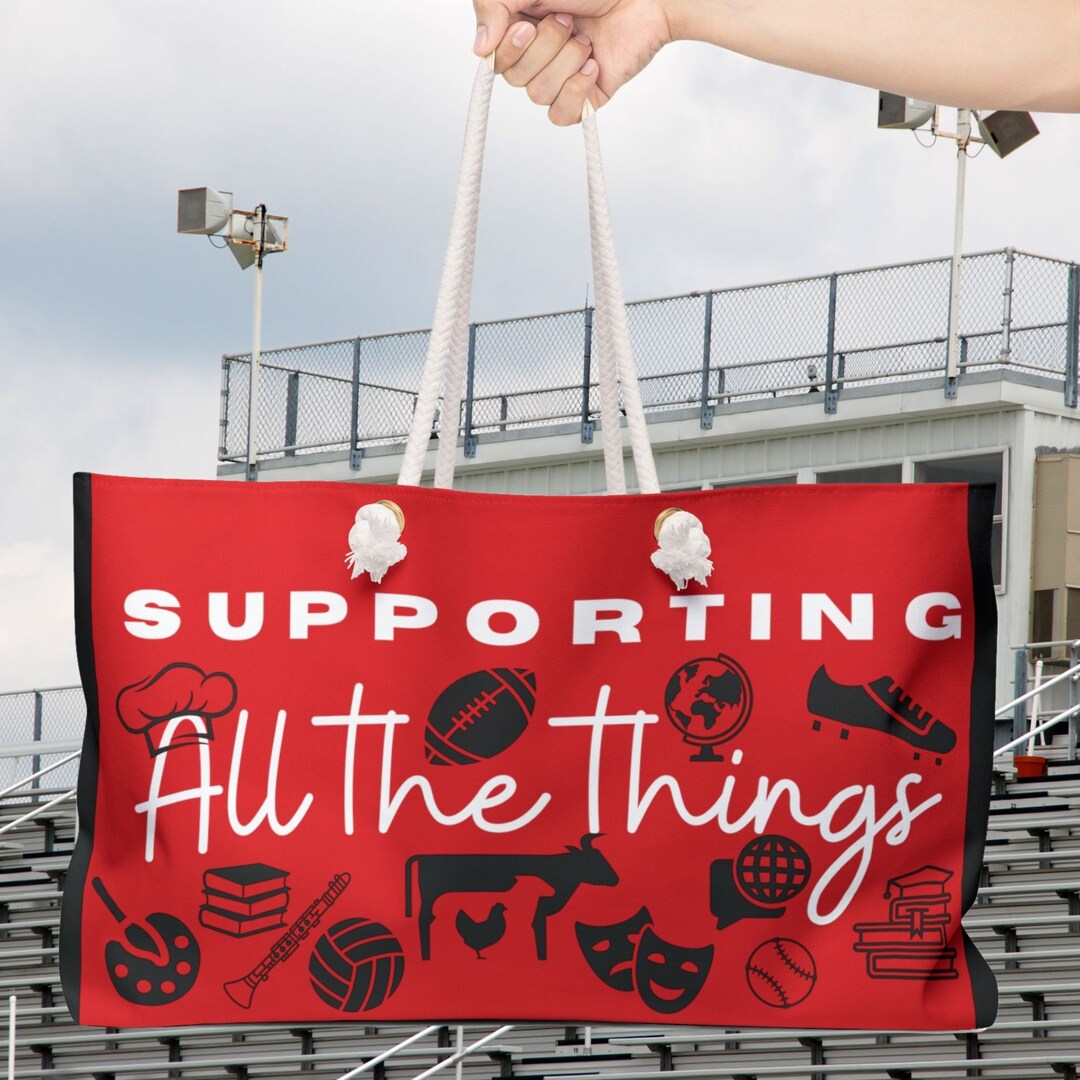 Custom All the Things Tote Bag, Large School Spirit Tote, Customizable ...