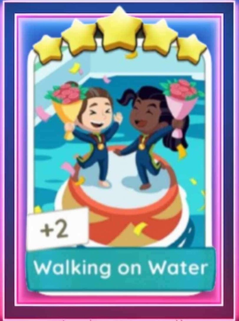Monopoly Go Card / Sticker Walking on Water - Etsy
