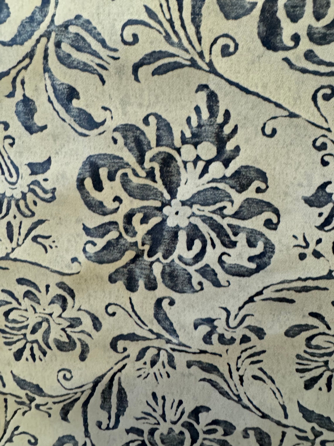 Fortuny Cimarosa Vintage Fabric, Blue and White Cotton, Gorgeous! - Etsy