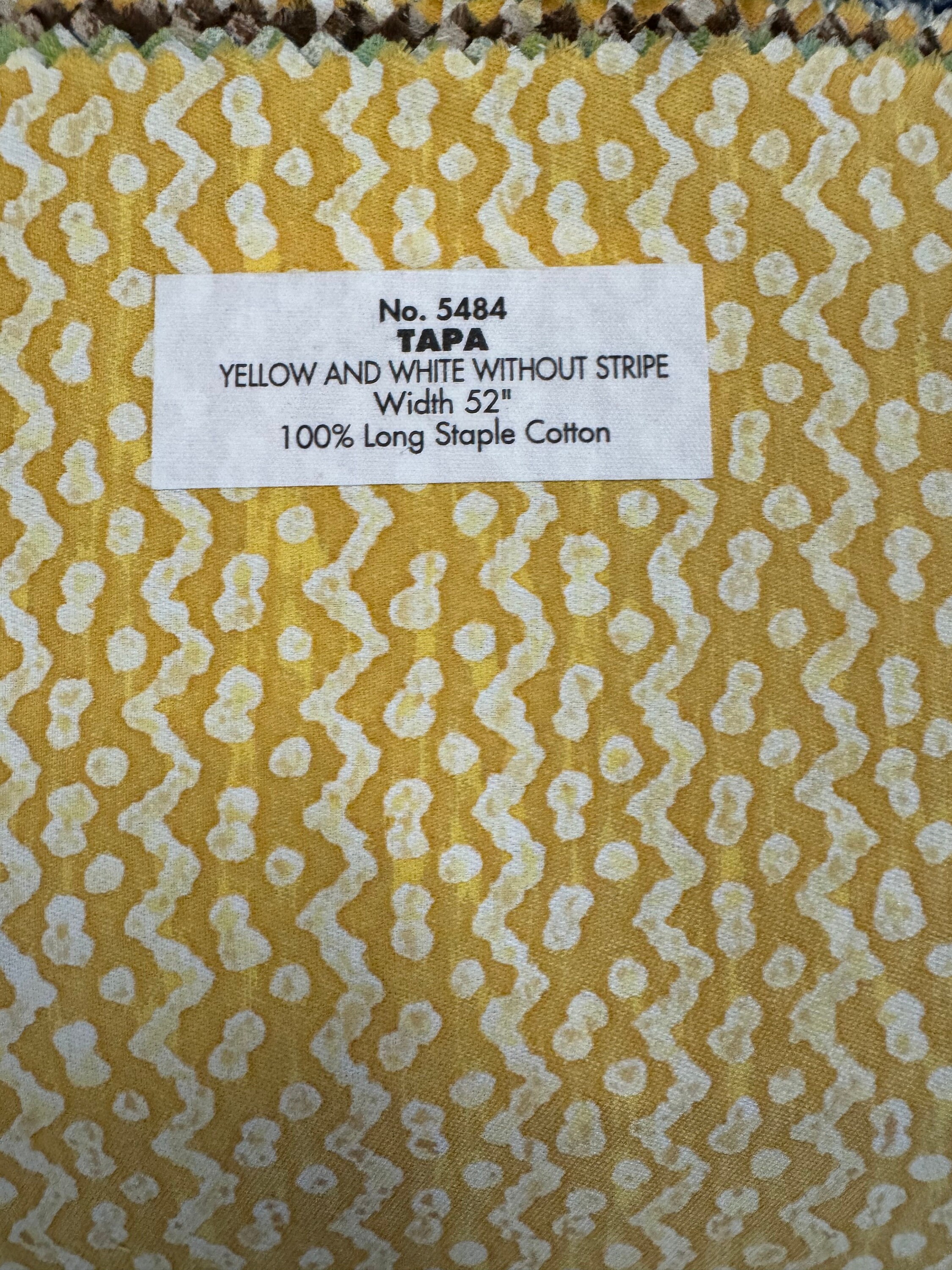 Fortuny Tapa Yellow and White Without Stripe - Etsy