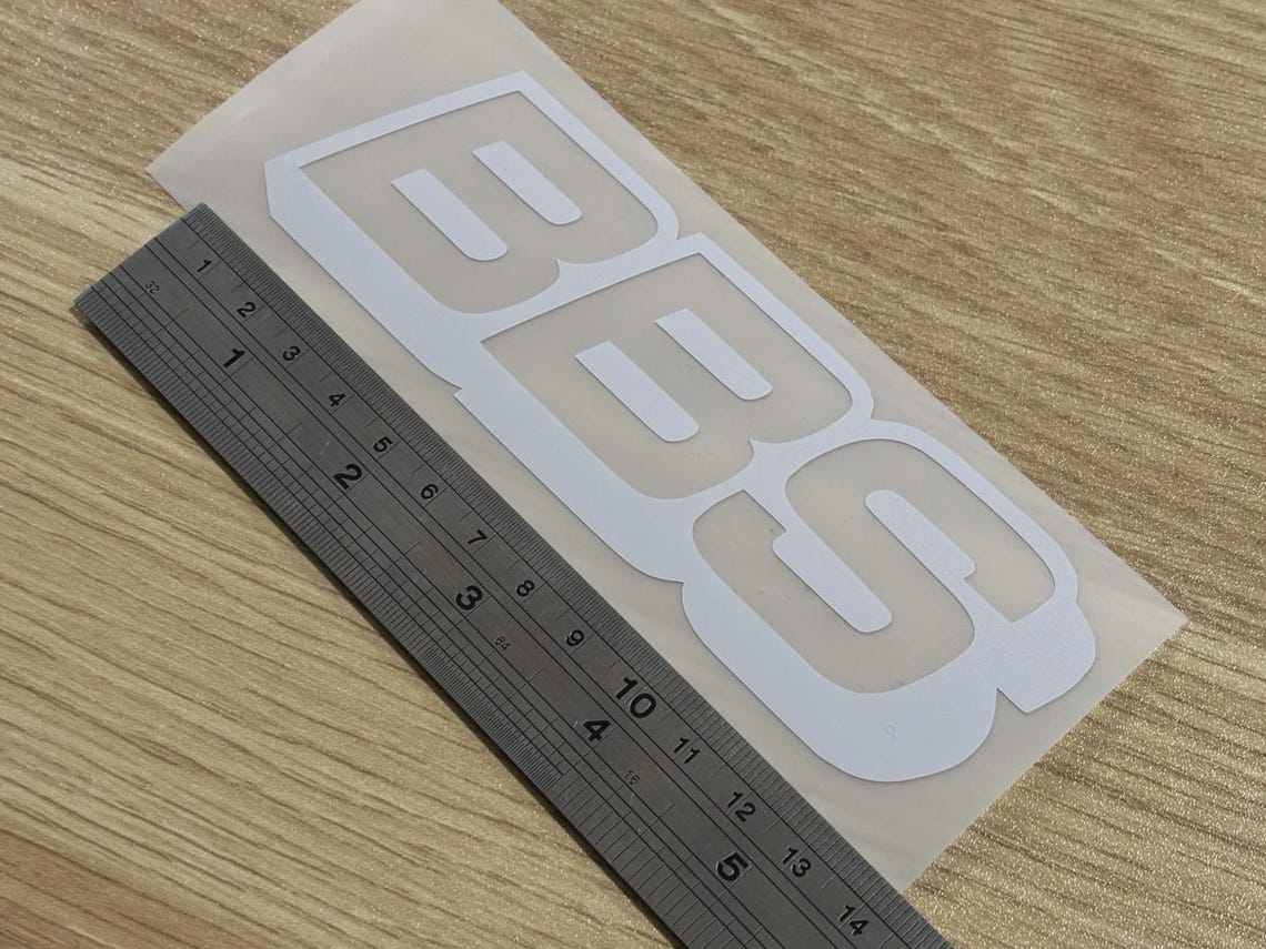 BBS - Gloss White Logo Racing Drifting Car Truck Vinyl Decal Sticker ...