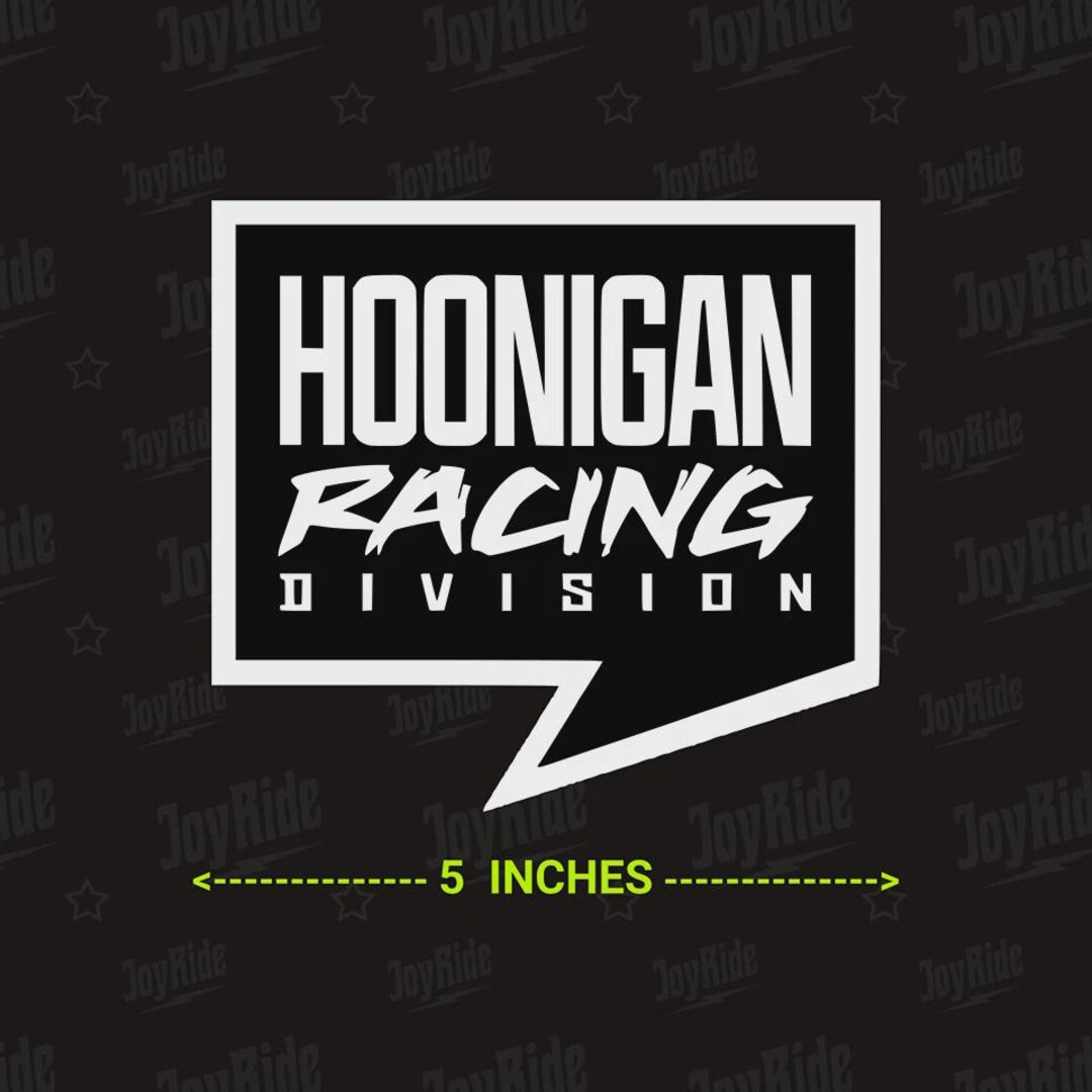 Hoonigan Racing Division Ken Block 43 Decal: White Race Vinyl Die-cut ...
