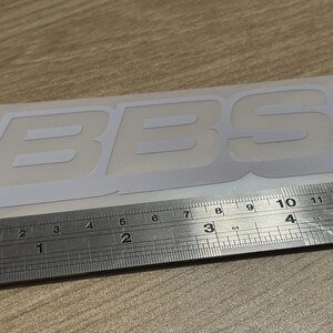 BBS - Gloss White Logo Racing Drifting Car Truck Vinyl Decal Sticker ...