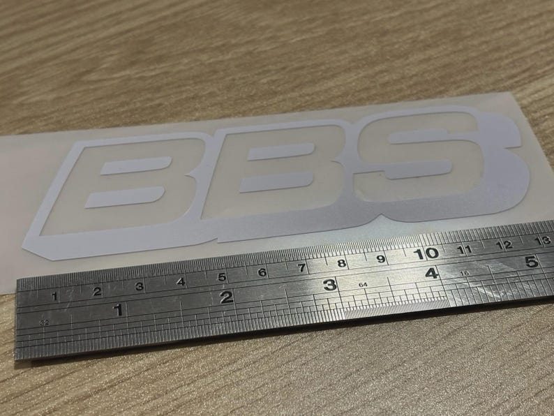 BBS - Gloss White Logo Racing Drifting Car Truck Vinyl Decal Sticker ...