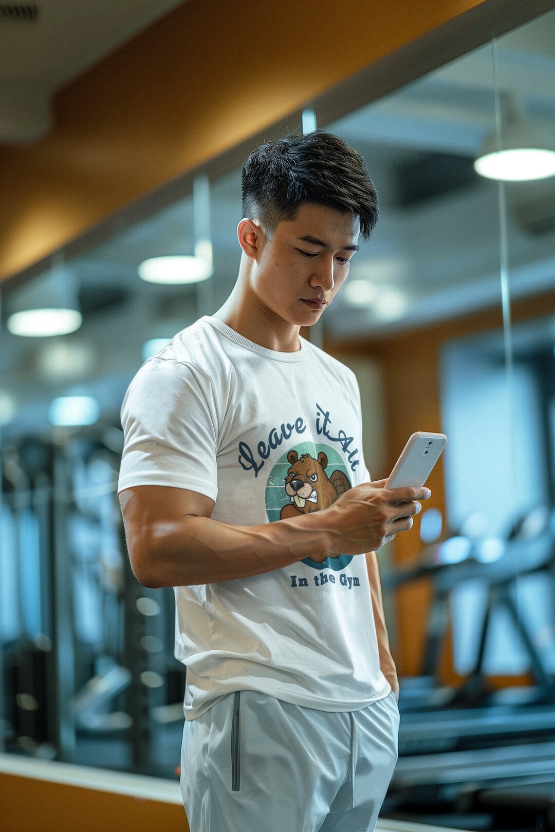 Strong Beaver Leave It All in the Gym T-shirt Vintage Sport Design ...