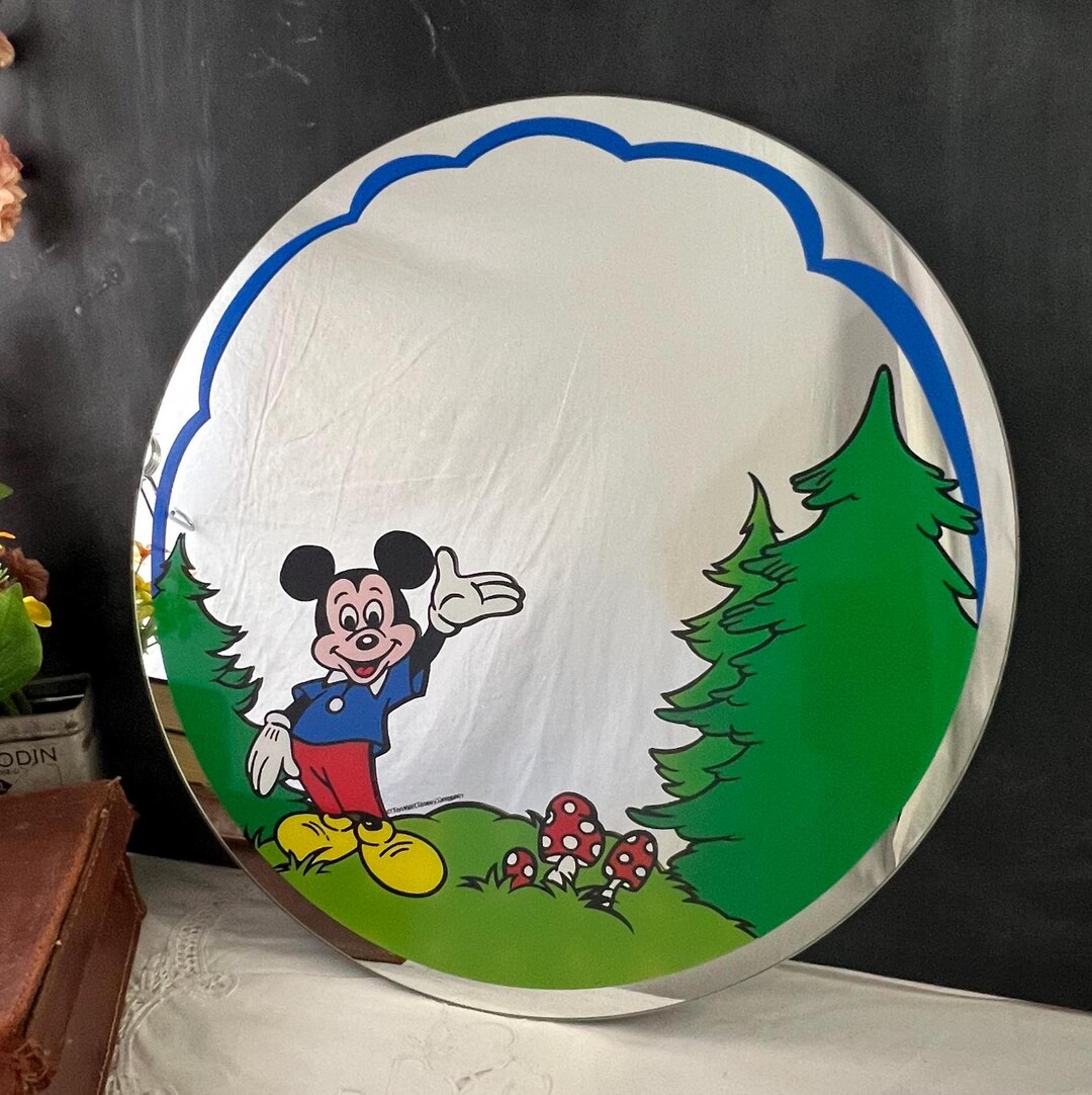 Mickey Mouse Walt Disney Mirror, Lovely Condition. 45cm Diameter - Etsy