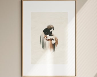 Healing Embrace, Jesus Hugging Girl, Jesus and Woman Art, Christian ...