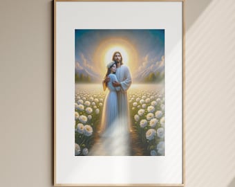 Healing Embrace, Jesus Hugging Girl, Jesus and Woman Art, Christian ...