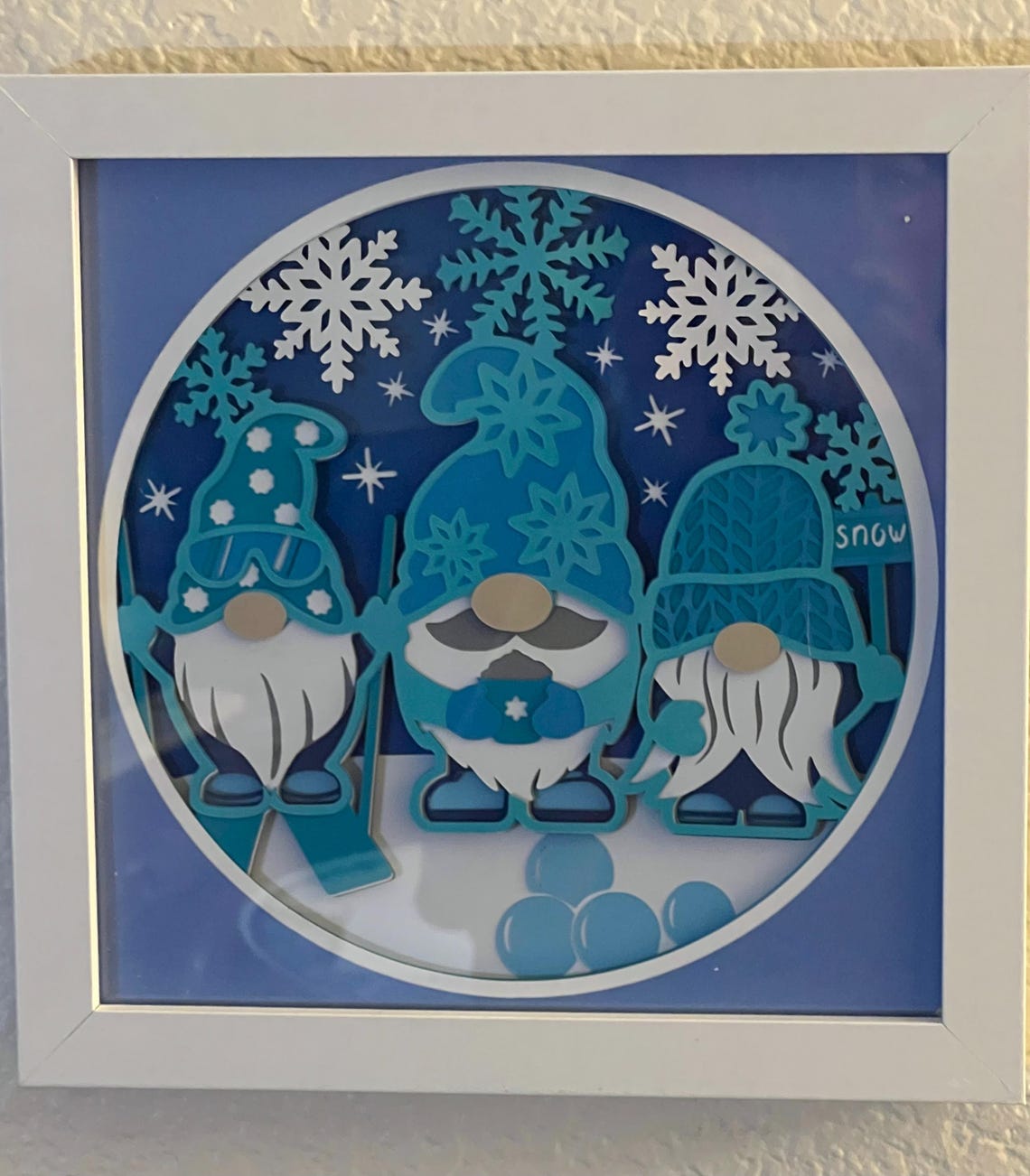MERRY GNOMES Paper Art Beautiful 3D Shadow Box - Etsy