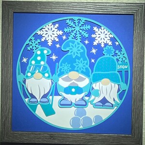 MERRY GNOMES Paper Art Beautiful 3D Shadow Box - Etsy
