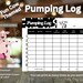 PRINTABLE Pump Log Cow Themed: Digital Download Pump Log, Instant ...