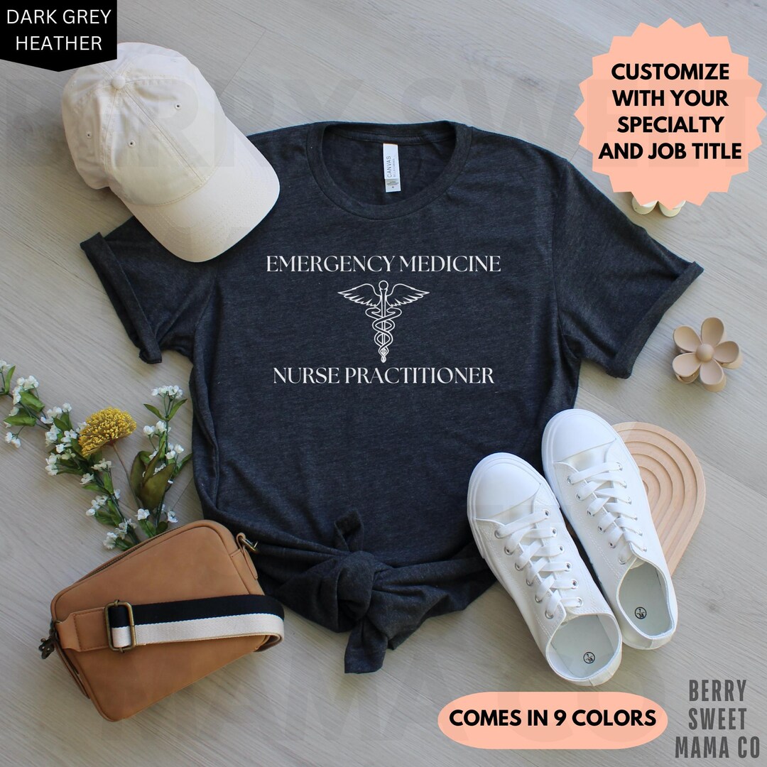 Emergency Medicine Nurse Practitioner Shirt, ER NP Shirt, Professional ...