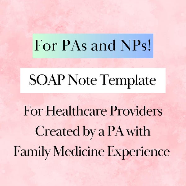 Medical Assistant Note Template - Etsy