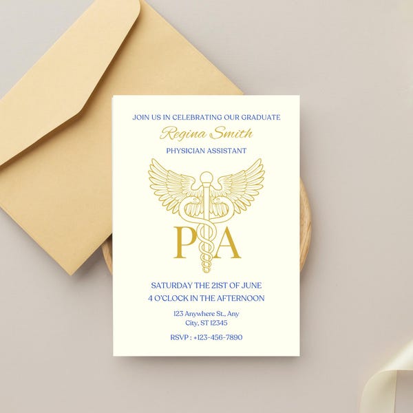 Physician Assistant Graduation Cards - Etsy