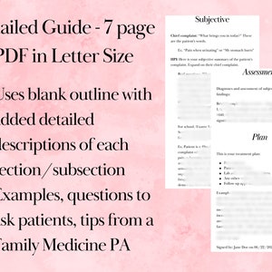 Digital SOAP Note Template and Study Guide for Students and Providers ...