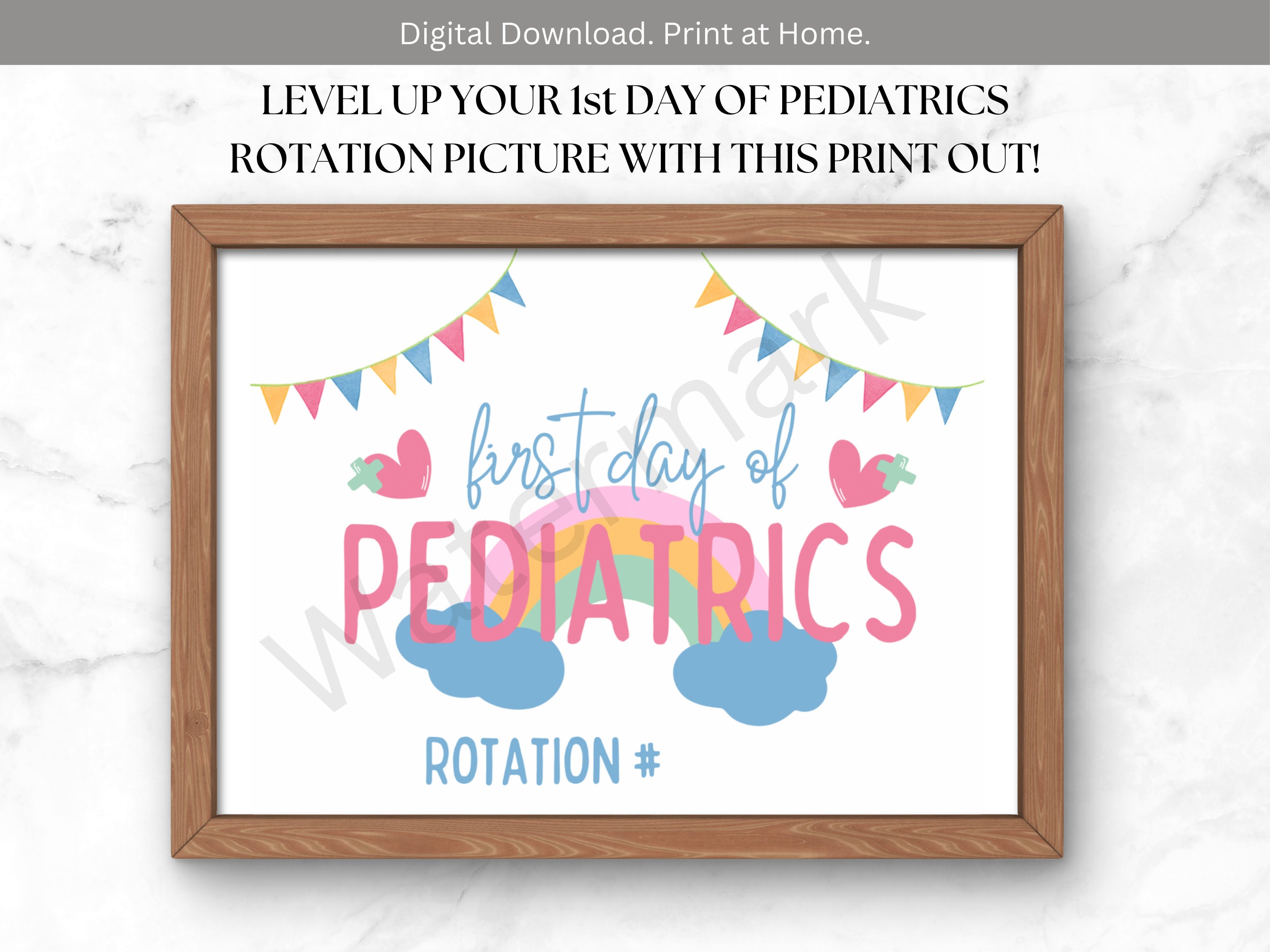 Printable Peds Rotation Signs: First Day of Pediatrics Sign, Last Day ...