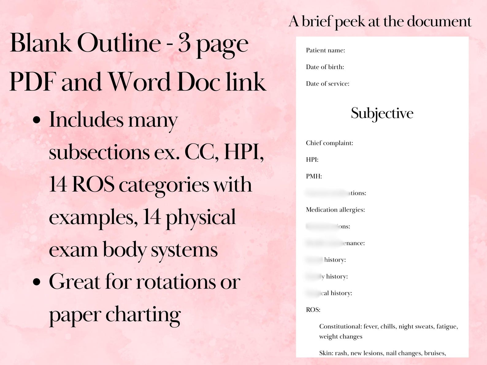 Digital SOAP Note Template for Students and Providers | Printable SOAP ...
