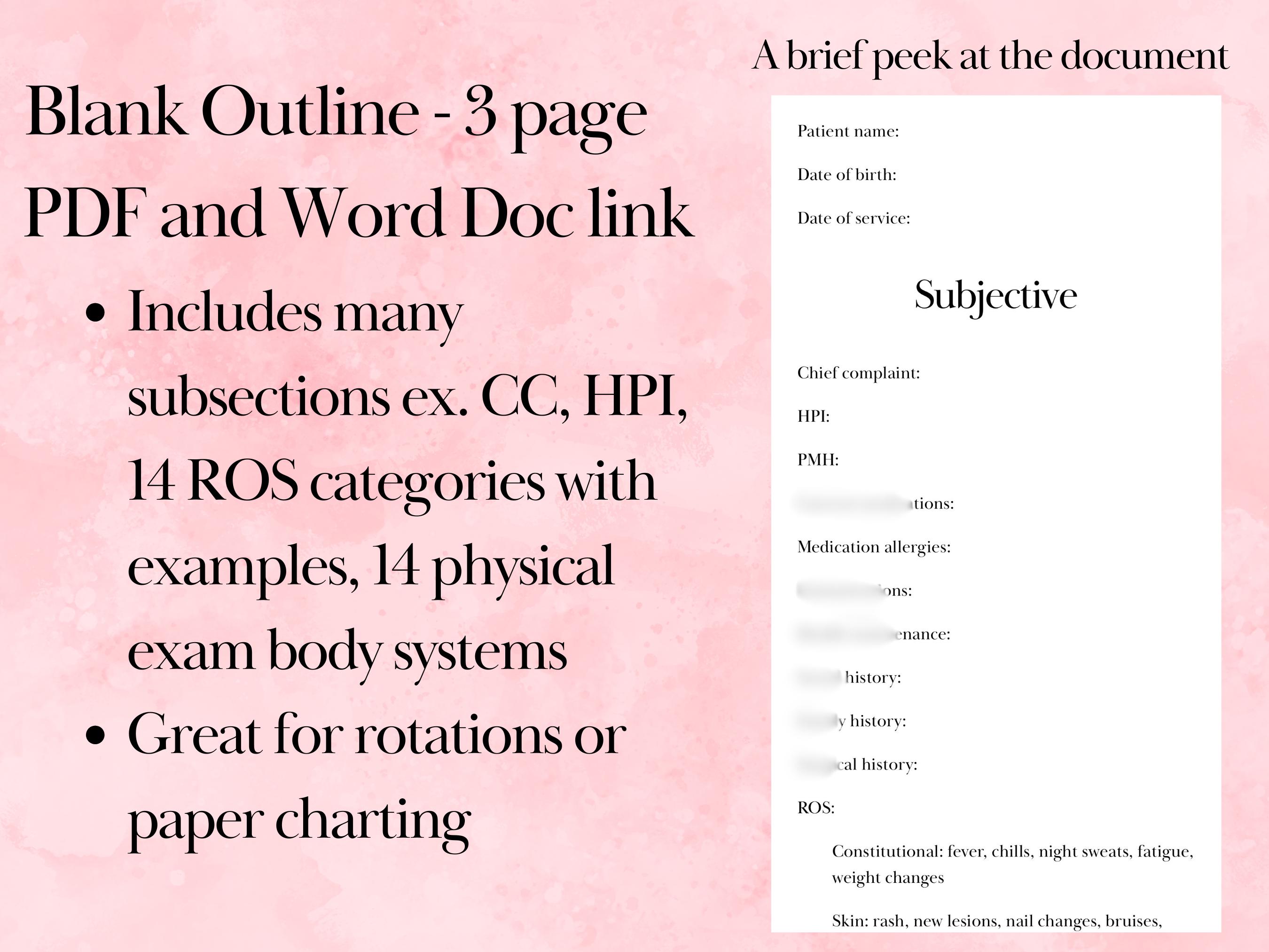 Digital SOAP Note Template for Students and Providers | Printable SOAP ...
