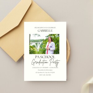 Simple Physician Assistant Graduation Invitation Editable, PA School ...